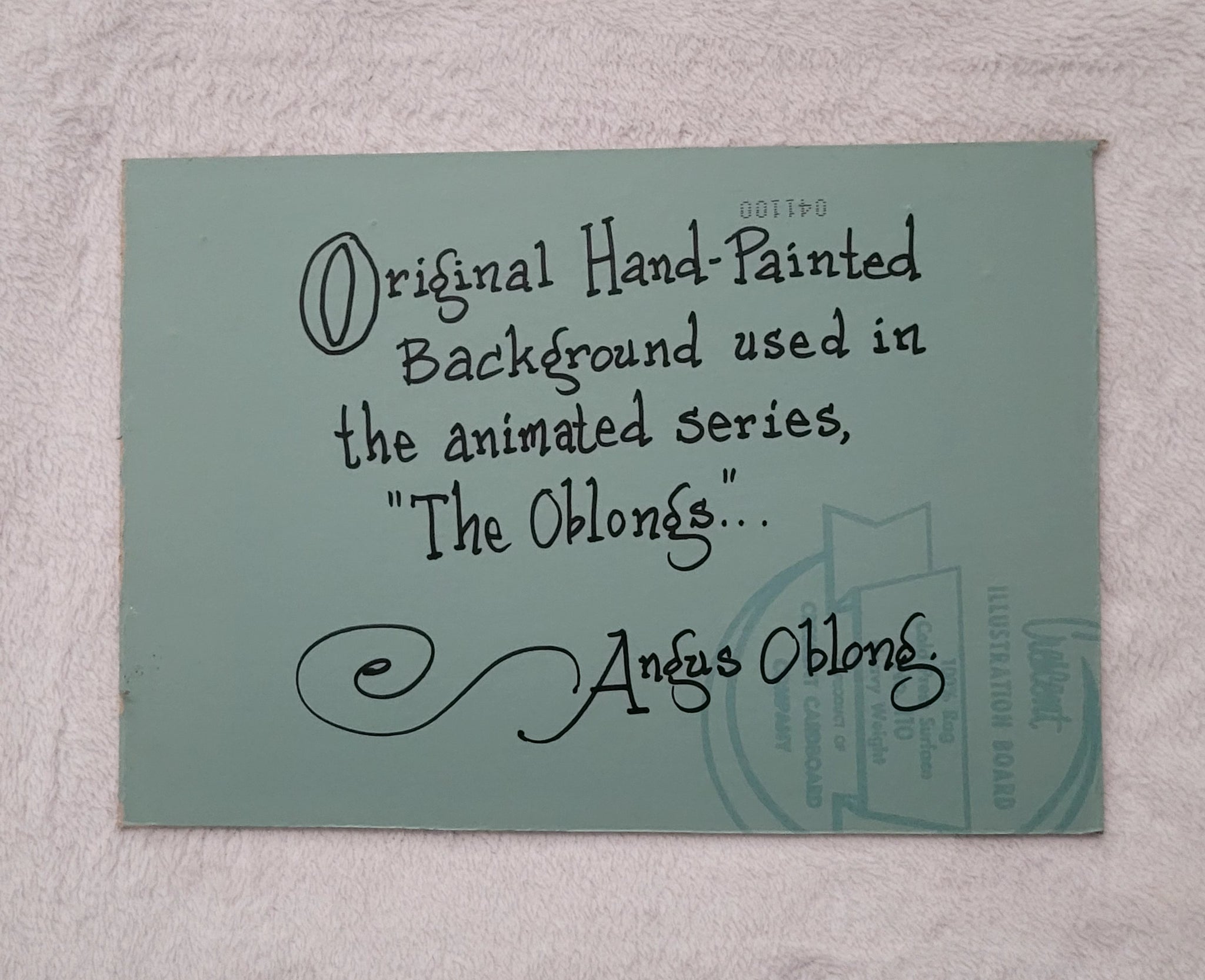 Oblongs Background Bob Oblong's Workplace. – Angus Oblong.