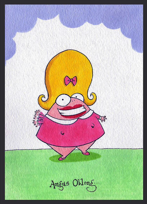 Helga Dressed as a Debbie. – Angus Oblong.